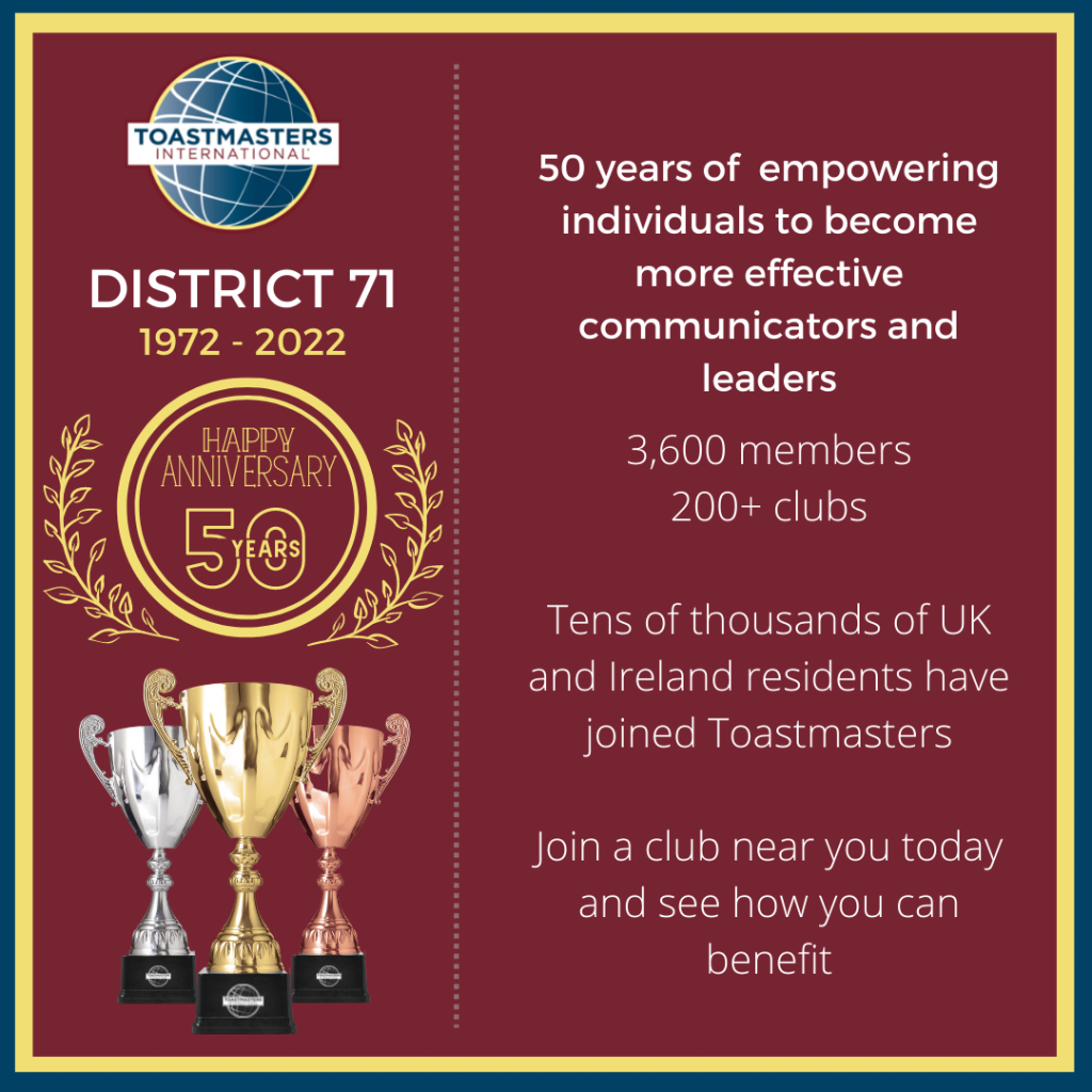 United Kingdom and Ireland Toastmasters, District 71 – The Pathway to ...